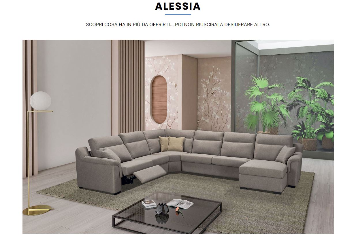 Alessia sarok kanapé - luxus kanapé - NOVETEX - Ágyban a legjobb!